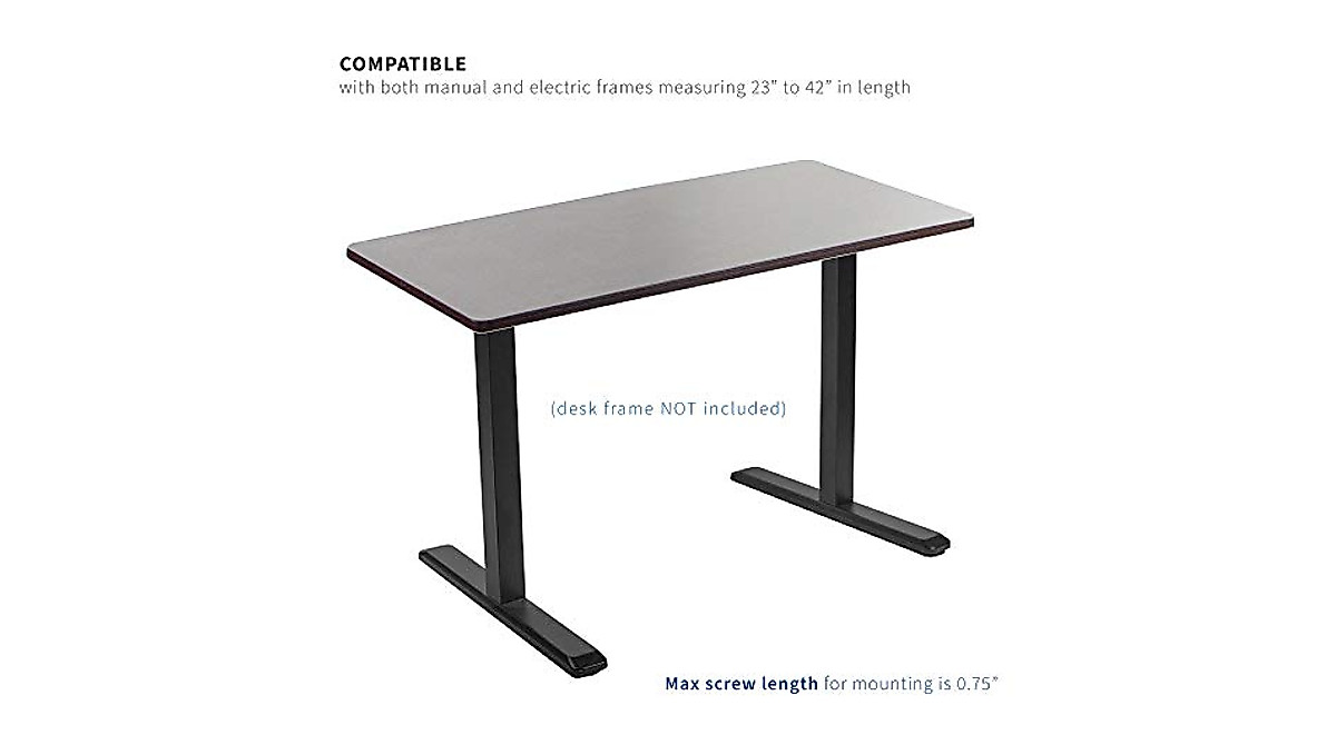 VIVO Espresso 60 x 24 Inch Desk Top | Sturdy, Spacious & Seamless