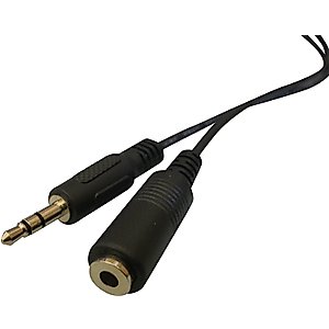 Bafx Products - 25 Foot/Feet Stereo Headphone Extension Cable - 3.5MM M/F Jacks - Shielded