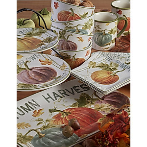 Certified International Autumn Harvest Set 5.5" Ice Cream/Dessert Bowls, Set of 4, Multicolor