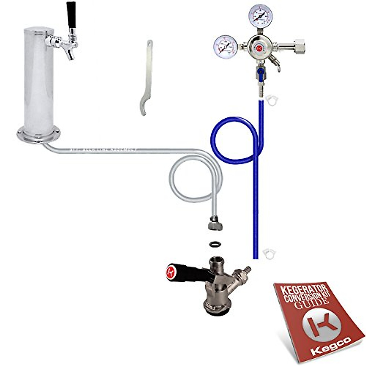 Kegco BF STCK-NT Standard Tower Kegerator No Tank Beer Conversion Kit, Standard