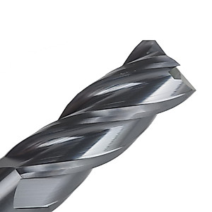 JIANXING 5/16" Extra Long Carbide Square End Mill for Alloy Steels/Hardened Steels, 4" Overall Length End Mill Bits, 4 Flute HRC 55 Deg AlTiN Coating, CNC Router Bits (1 Pieces)