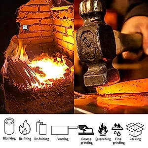 Chef Knife,Serbian Chefs Knife,Professional Meat Cleaver Camping High Carbon Steel Butcher Knife,Forged Kitchen Knives