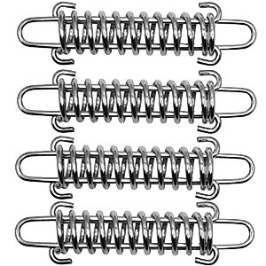 BRYHZKCM 4Pcs Tent Fixed Buckle Wind Rope Buckle Steel Fixed Buckle Tent Wind Spring for Camping Hiking,Chrome Plated Spring for Hammock Chair