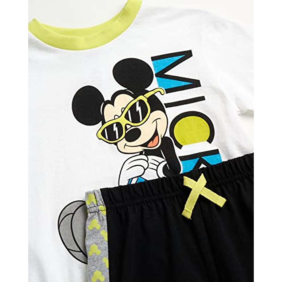 Disney Baby Boys Short Set - 2 Piece T-Shirt and Shorts - Mickey Mouse, Toy Story, Winnie the Pooh Youth Clothing Set (2T-7), Size 3T, Mickey Sunglasses