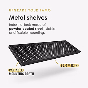 pamo industrial pipe clothing rack - PELLE - clothes rack for wardrobe, bedroom and as walk-in closet system. Sturdy clothing racks for hanging clothes I wall mounted heavy duty clothes rack