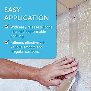 [150 Feet / 50 Yards] 1.9 Inch Wide Aluminum Tape/Aluminum Foil Tape – Professional/Contractor-Grade - Excellent Sealing & Patching Hot and Cold HVAC, Duct, Pipe, Insulation Home and Commercial