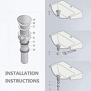 Flybath Sink Drain Antique Brass Bathroom Faucet Small Pop Up Vessel Basin Sink Drain Stopper Without Overflow