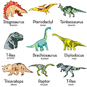 Dinosaur Wall Decals for Kids Room Glow in The Dark Stickers, Large Removable Vinyl Decor for Bedroom, Classroom - Birthday Christmas Gift for Girls Boys Grandkids Toddlers (Dino)