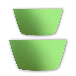 Realm Large Bamboo Bowl Set (Natural Bamboo Exterior) | 12" and 10" Diameter Serving Bowls Perfectly Suited for Snacks, Fruits, Salads, and Pasta