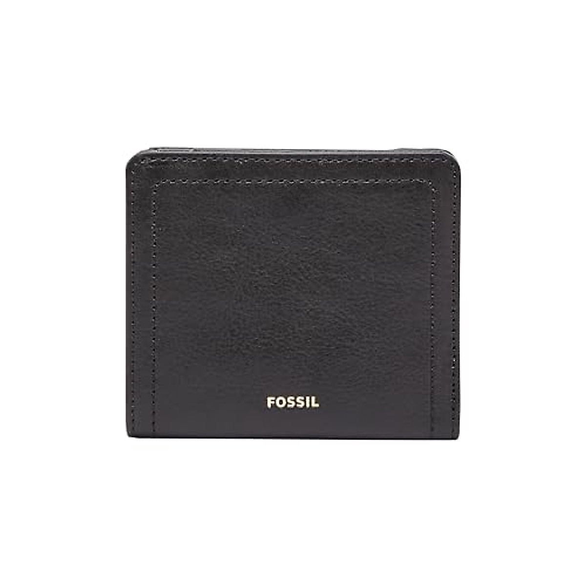 Fossil Women's Logan Leather Wallet RFID Blocking Small Bifold, Black (Model: SL7829001)