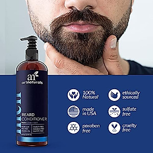 Artnaturals Natural Beard Deep Conditioner - (8 Fl Oz / 236ml) - Infused with Aloe Vera, Tea Tree and Jojoba Oil