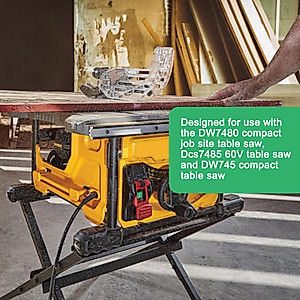 Gabasinover, Table Saw Stand Fits for DW7480 compact job site table saw, Dcs7485 60V table saw and DW745 compact table saw (DW7451 Black 10-inch)