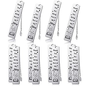 12 Pcs Thank You Appreciation Gift Coworker Gift Bookmarks with Tassel Employee Teacher Appreciation Gifts Graduation Season for Women Men Book Lovers