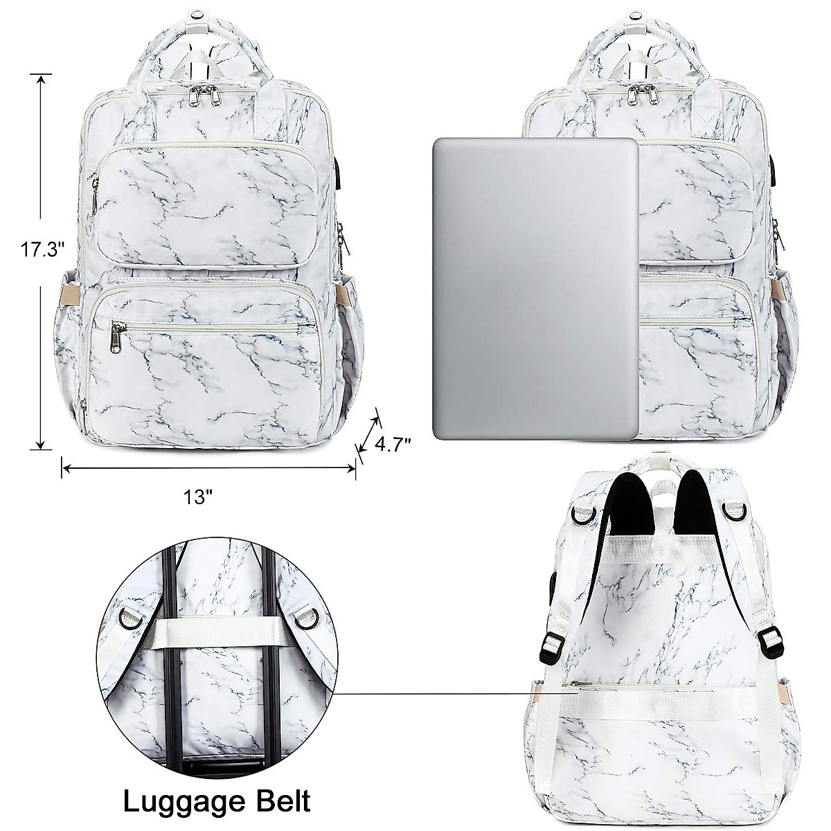 CAMTOP School Backpack Sunflower College Laptop Backpacks with USB Charging Port 15.6 Inch Computer Bookbag for Women Girls