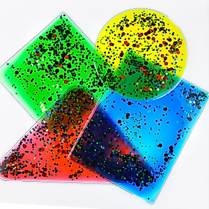 Playlearn Sensory Gel Pads - Sensory Bag - 3D Folding Pads 4pk - Fidget Toys - Tactile Sensory Toys