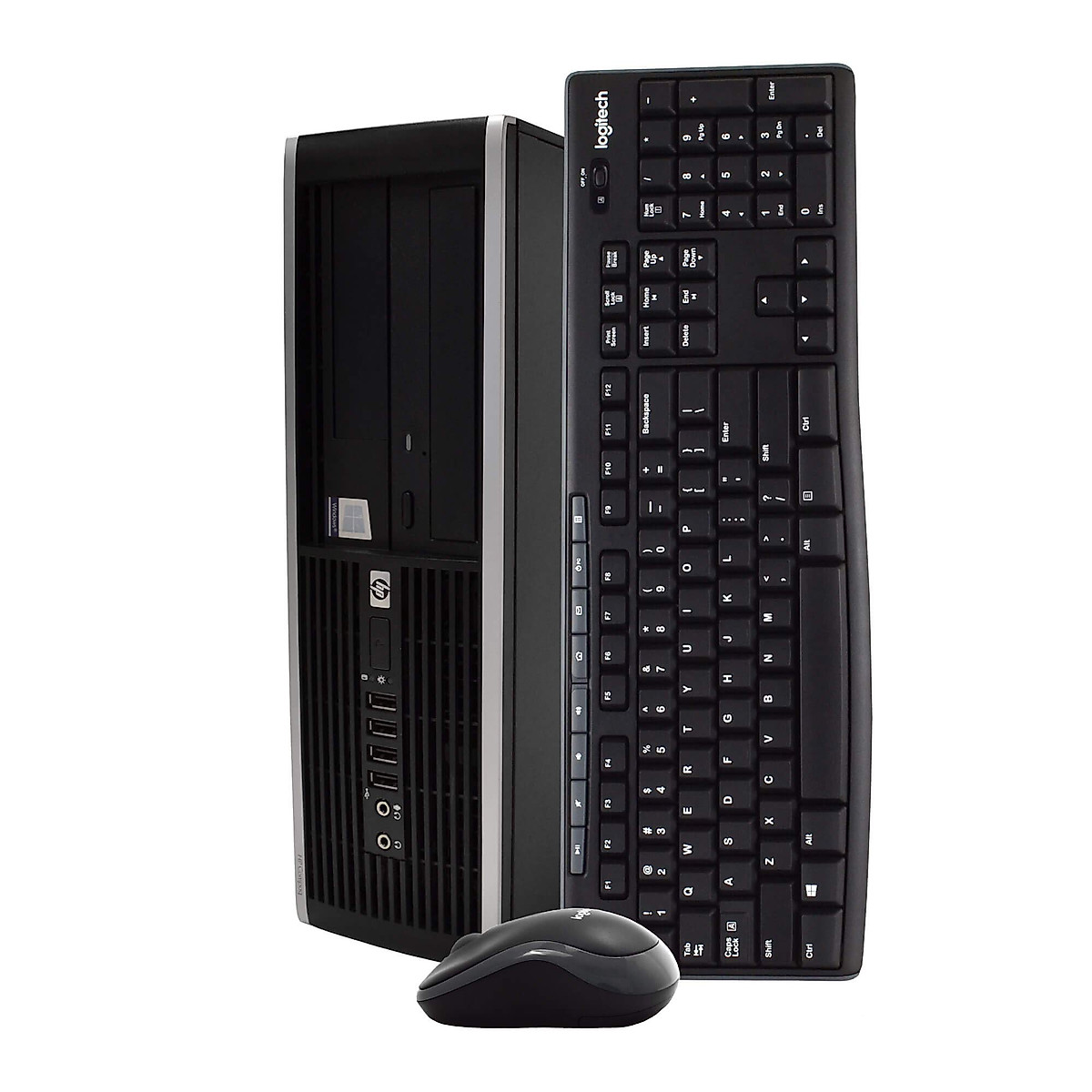 HP Compaq 8100 Elite Desktop PC Computer, Intel i5-650 3.2GHz, 8GB RAM, 1TB Hard Drive, Windows 10 Pro, DVD, 19-inch LCD, Wireless Keyboard & Mouse, 16GB Flash Drive, Mousepad, USB WiFi (Renewed)