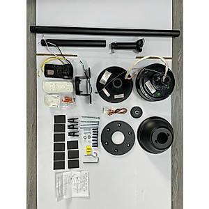 YCGU 60'' Black Ceiling Fan No Light, Outdoor Indoor Wood Ceiling Fan with Remote Control, 3 Solid Wood Blades, Noiseless Reversible Motor, 6-Speed, Easy Install System (60-Inch, Matte Black)