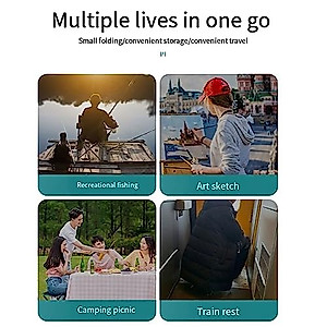 Hudefy 1 PCS Outdoor Thickened Aluminum Alloy Fold Chair Ultra-Light Camping Portable Chair Camp Chair Tool