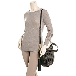 Michael Kors MICHAEL Brooklyn Grommet Appliqu Medium Convertible Hobo (Black)