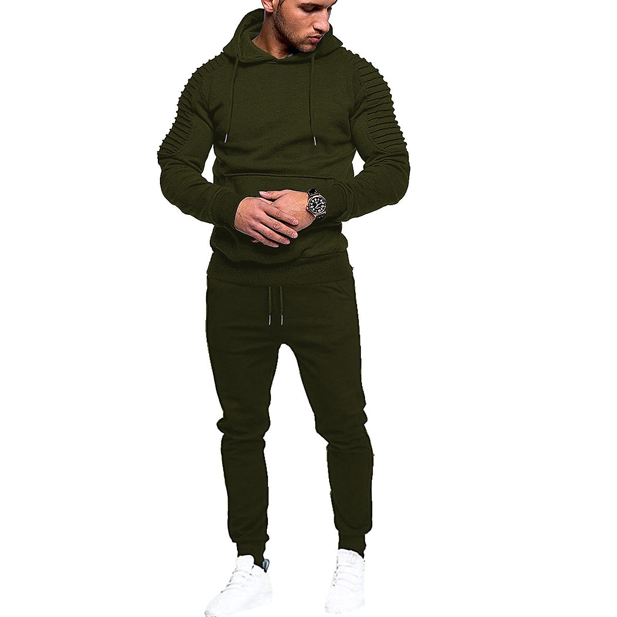 COOFANDY Men Outfits 2 Piece Fashion Tracksuit Lightweight Sweatsuit Sets Slim Fit Jogging Athletic Suits