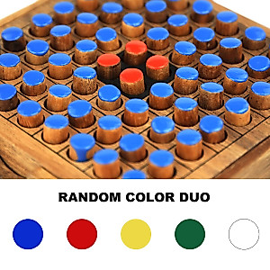 Logica Puzzles Art. Othello - Board Game in Fine Wood - Strategy Game for 2 Players - Travel Version