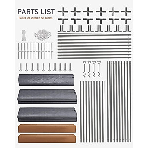 DEXSO Carport 13'x20' Heavy Duty Portable Garage, 1.0 mm Steel Poles & 180 g PE Waterproof Canopy, with Front & Rear Doors, 2 Side Doors, and 4 Windows, for Pickup Truck, and Boat, Khaki