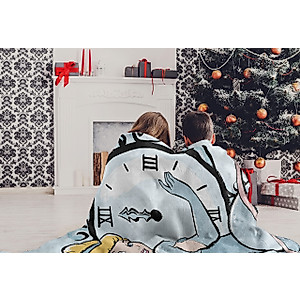 Northwest Cinderella Micro Raschel Throw Blanket, 46" x 60", On Time