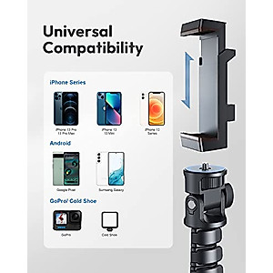 𝗡𝗲𝘄𝗲𝘀𝘁 60'' iPhone Tripod Stand, TODI Selfie Stick Tripod with Remote, Upgraded Cellphone Tripod & Gym Tripod for iPhone Compatible with iPhone 14 13 12 11 Pro Max/Samsung/GoPro/Webcam