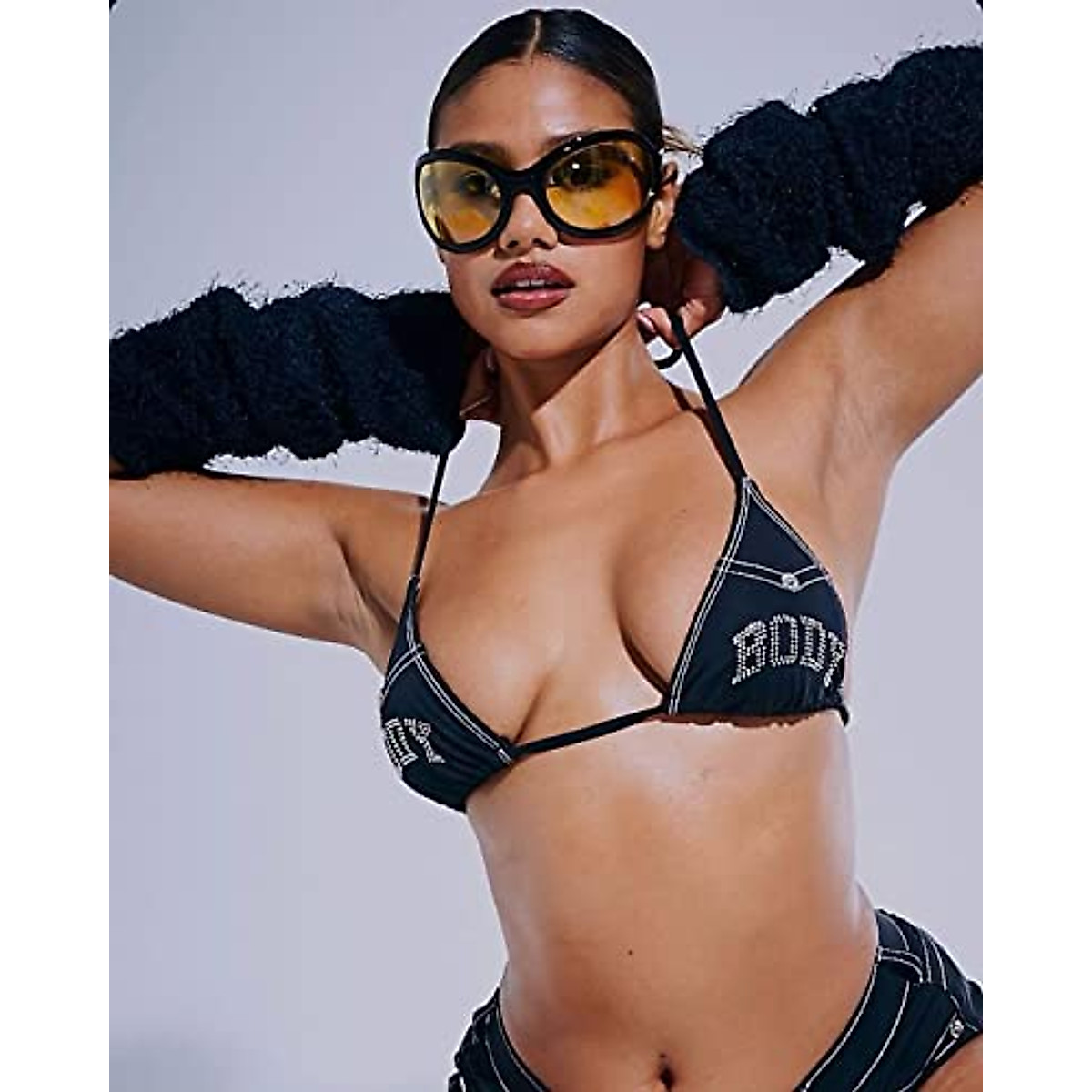 GUVIVI Oversized 90s Y7K Sunglasses for Women Men Shield Flat Top Cool Sun Glasses Eyewear