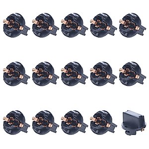 ALOPEE T10 Twist Lock Socket 194 168 Wedge Base Holder for W5W 2825 Auto Dashboard Instrument Panel Gauge Cluster Light Door Light Bulbs Holder DC 12V, Pack of 15