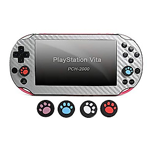 2PCS Silicone Thumb Stick Grips Caps Analog Thumbstick Joystick Cap for PS Vita PSV 2000 PSV 1000 Color Pink