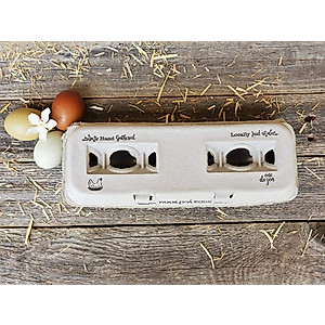 250 Egg Cartons – Vintage Design with Blank Center for Your Custom Stamp at a Cheap Bulk Price, 100% Recycled Biodegradable Cardboard Cartons, Sturdy & Reusable, Holds Small to XL Chicken Eggs