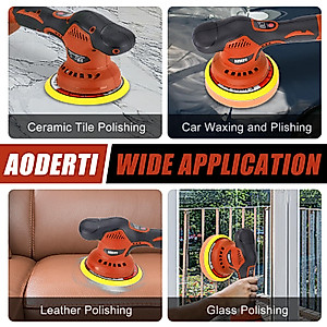 Cordless Buffer Polisher for Milwaukee 18V Max Battery, 6800RPM Max Variable Speed Brushless Motor Car Buffer, Lightweight & Low Noise, Rotary Polisher for Boat, Car Polishing and Waxing (Tool Only)