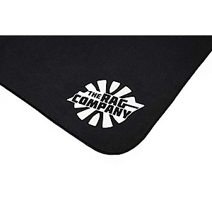 The Rag Company - "Fender Defender - Premium Microfiber Suede Cloth, Autobody & Paint Damage Protection, 250gsm, 24in x 36in, Black (2 Pack)