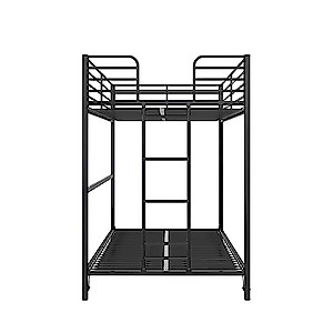 DHP Daven Easy Assembly Kids Bunk Bed, Twin Over Twin, Black
