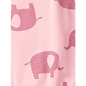 Simple Joys by Carter's Baby Girls' Cotton Sleeper Gown, Pack of 3, Light Pink/White, Elephants, 0-3 Months