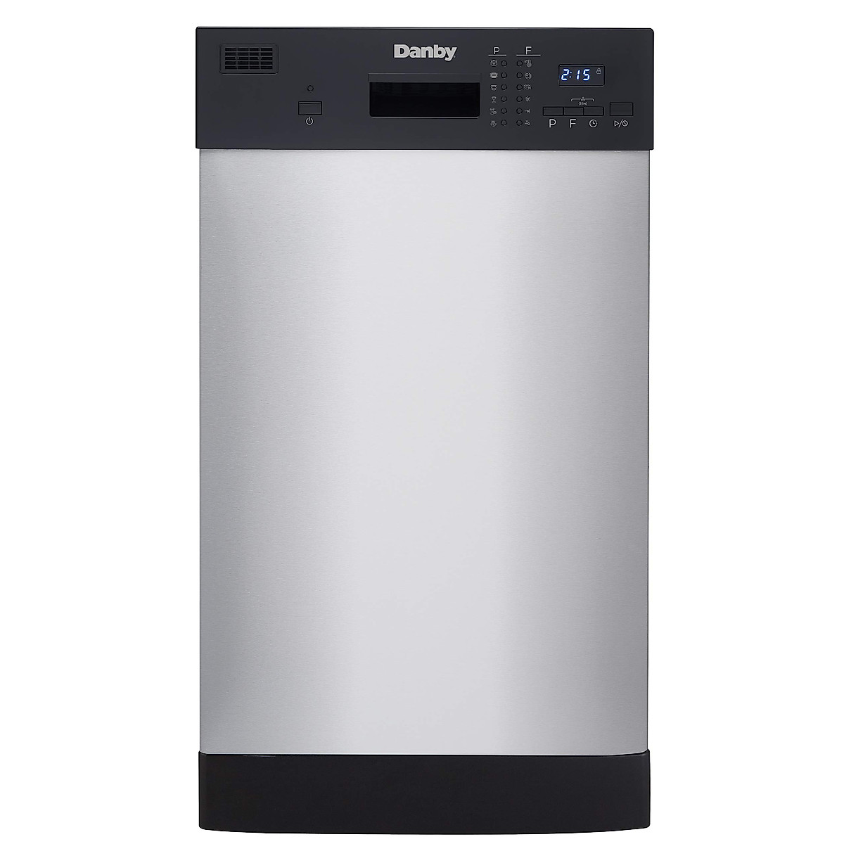 Danby 18 Inch Built in Dishwasher, 8 Place Settings, 6 Wash Cycles and 4 Temperature + Sanitize Option, Energy Star Rated with Low Water Consumption and Quiet Operation - Black (DDW1804EB)