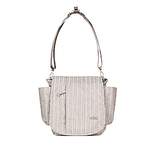 HAIKU To Go Convertible 2.0 Crossbody and Backpack Messenger-Style Travel Bag with Adjustable Shoulder Straps and Dual Water Bottle Pockets, Gray Poplar