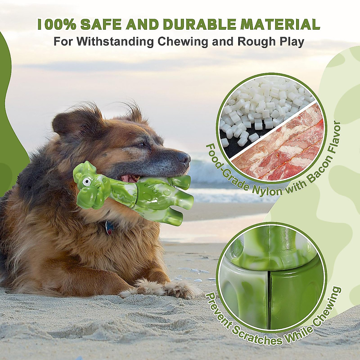 GASAPET Large Dog Chew Toys for Aggressive Chewers, Indestructible Dog Toys for Large Breed - Giraffe Shape Durable Dog Toys - Heavy Duty Dog Toys for Small/Medium/Large Dogs Breed