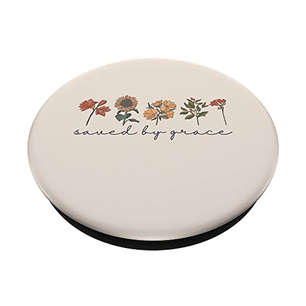 Saved By Grace Christian Bible 2:8 Ephesians Wildflowers PopSockets Standard PopGrip