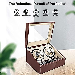 SHZICMY Automatic Watch Winder, 4+6 Automatic Watches Winders Storage Display Box Watch Winders Case