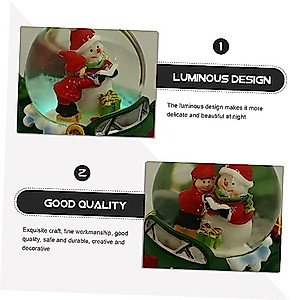 Abaodam Crystal Ball Car Santa Claus Snow Globe Model Truck Santa Ornament Santa Snow Globe LED Water Glittering Birthday Gift Xmas Craft Decor Desktop Decor Home Use Desktop Decor LED 1pc