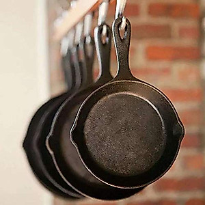 Cast Iron Skillet Pan Set of 3 | Pre-seasoned 6, 8, 10 Inch Non-Stick Coated Pots for Frying, Cooking, Baking, Broiling | Oven-safe, Use On Induction, Electric, Gas Cooktop Prime Holiday Gift Idea