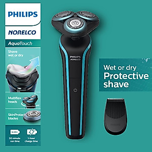 Philips Norelco Shaver for Men Series 7100 Rechargeable Wet/Dry Mens Electric Shavers Electric Razor for Men- Modern Steel Metallic