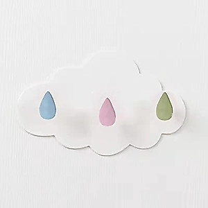 NC Cloud Hooks for Towels & Clothes, Bathroom & Living Decoration, Self Adhesive (Rainbow)