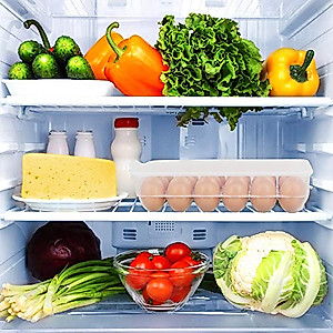 Begale 4-Pack Clear Plastic Egg Storage Holder, Egg Holder Case For Refrigerator