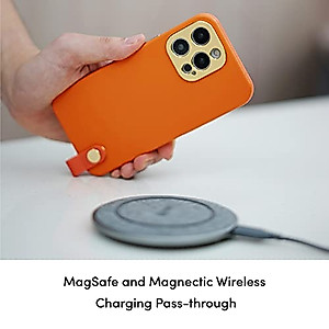 Moshi Altra Crossbody Case with Detachable Quick-Buckle Design (for iPhone 14 Pro 6.1 in) MagSafe Compatible, Aluminum Lens and Buttons [Crossbody and Wristlet Strap Sold Separately], Champagne Pink