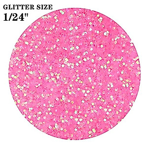 TORC Iridescent Hot Pink Chunky Glitter 4 OZ Glitter for Resin Crafts Tumblers Cosmetic Makeup Nail Art Festival Decoration