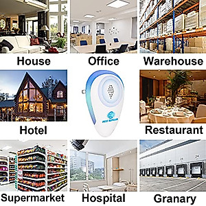 Avantaway Ultrasonic Pest Repeller, Indoor Pest Control for Mosquito, Mouse, Cockroach, Bug, Roach,Upgraded Electronic Plug-in Insect Repellent for House, Garages, Warehouses, Offices, Hotel,6 Pack