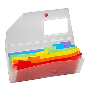 Snopake 15770 Expanding Organiser File - Rainbow